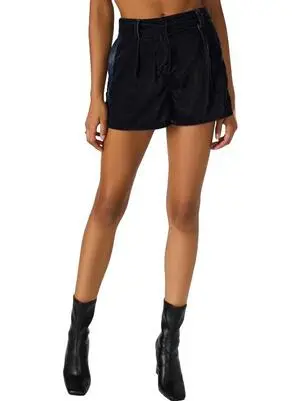 Steve Madden Minnetta Velvet Shorts - Indigo Velvet