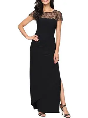 Alex Evenings Embellished Jersey Evening Gown - Black