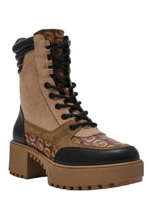 Steve Madden Lug Sole Hiking Boot - Tan Multi