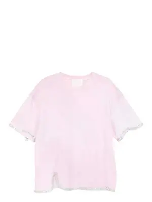 LOULOU Sequin-trimmed T-shirt - Pink
