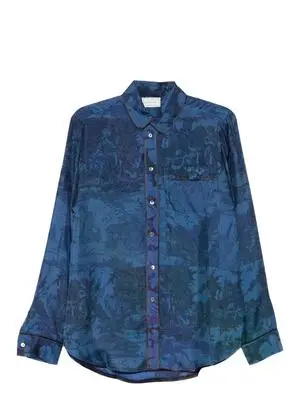 PIERRE-LOUIS MASCIA Printed Buttoned Shirt - Blue
