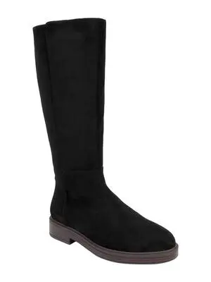 Aerosoles Prue Tall Boot - Black Suede Shearling