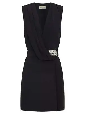 NICHOLAS Dorsie Draped Mini Dress - Black