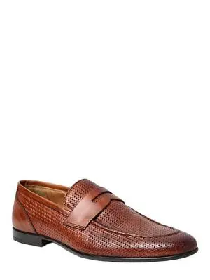 Bruno Magli Lastra Penny Loafer - Cognac Woven