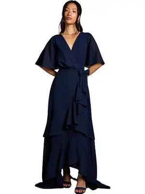 Coast Angel Sleeve Bridesmaid Maxi Dress - Navy