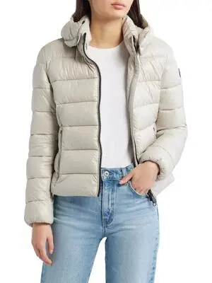 SAVE THE DUCK Cosmary Water Resistant Puffer Jacket Rainy Beige