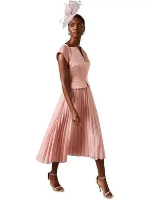 Coast Midi Wedding Guest Dress - Blush