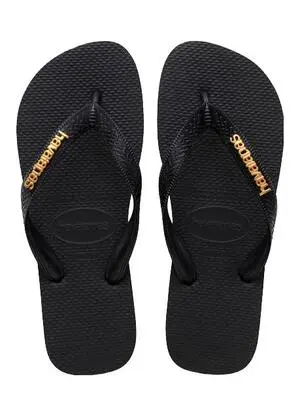Havaianas Metallic Logo Flip Flop - Black