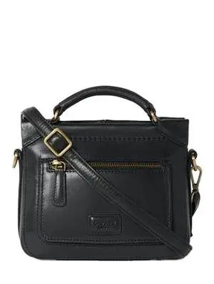 OSPREY LONDON The Oxford Micro Leather Crossbody Bag - Black