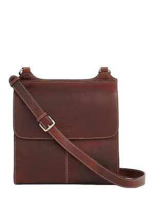 OSPREY LONDON The Narissa Large Leather Crossbody Bag - Chestnut