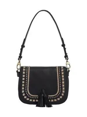 OSPREY LONDON Dakota Leather Crossbody Bag - Black