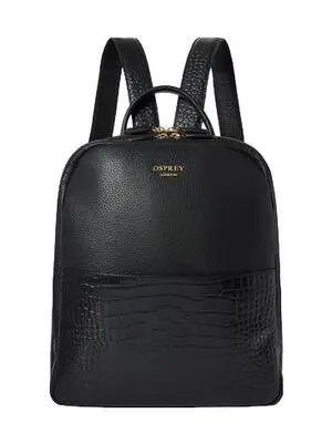 OSPREY LONDON Kellie Leather Backpack - Black