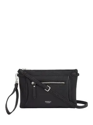 OSPREY LONDON Ruby Leather Crossbody Clutch - Black