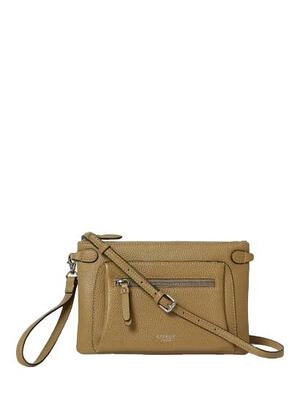OSPREY LONDON Ruby Leather Crossbody Clutch Bag - Forest