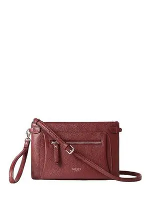 OSPREY LONDON Ruby Leather Crossbody Clutch - Merlot
