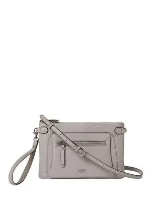 OSPREY LONDON Ruby Leather Crossbody Clutch - Stone