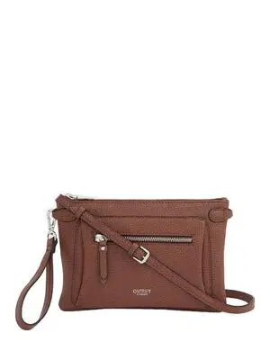 OSPREY LONDON Ruby Leather Crossbody Clutch - Tan