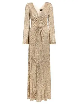 Jenny Packham June Sequin Embellished Maxi Dress - Illusion
