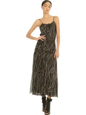 SECRET PON-PON Mira Maxi Dress - Black Chain