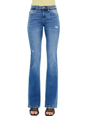 KANCAN Kiera Mid Rise Bootcut Jeans - Medium Wash