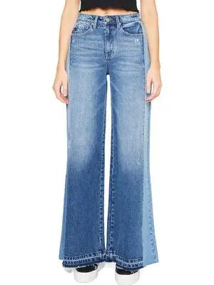 KANCAN High-rise Wide Leg Jeans - Medium Wash