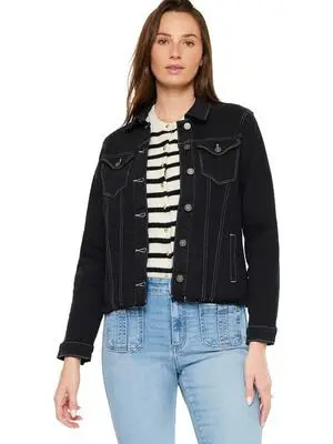 KANCAN Jane Denim Trucker Jacket - Black