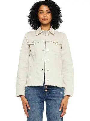 KANCAN Jane Denim Trucker Jacket Taupe