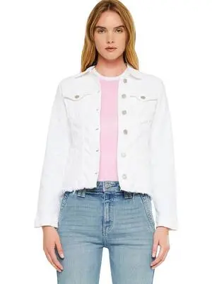 KANCAN Jane Denim Trucker Jacket White