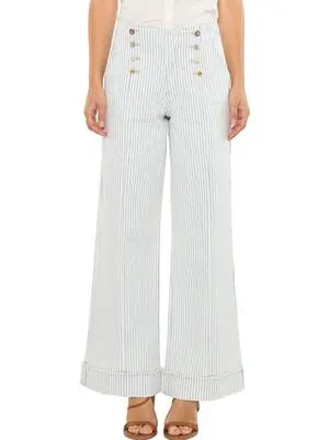 KANCAN Elora High Rise Wide Leg Trousers - Light Wash