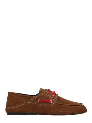 Sandro Suede Boat Shoes - Brown