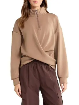MPG Dreamweave Crossover Quarter-Zip Top Caribou