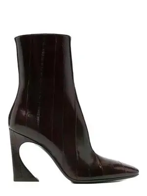 Fendi 105mm Lucida Pointed-toe Boots - Brown