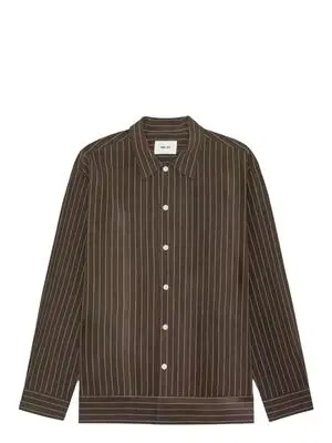 Nn07 Stripe-pattern Shirt - Brown