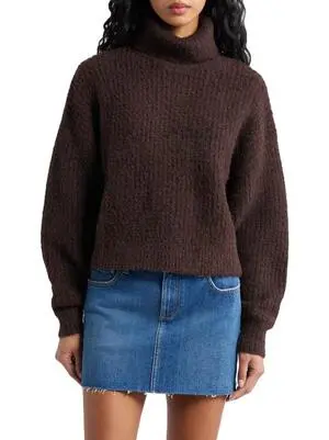 Bp. Textured Turtleneck Sweater Brown Coffee