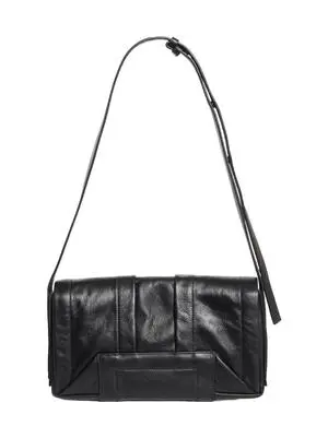 Alexander Wang Medium Pack Flap Leather Crossbody Bag - Black