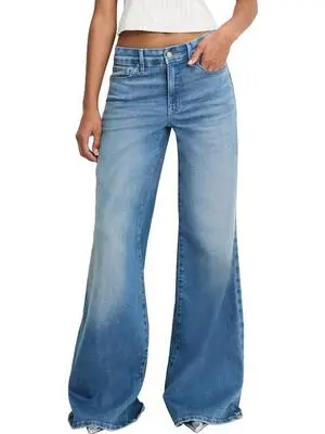 Good American Soft-tech Good Waist Palazzo Jeans - Indigo1146