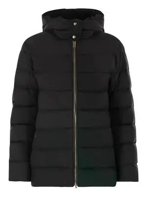 Herno Quilted Puffer Jacket With Hood - Black