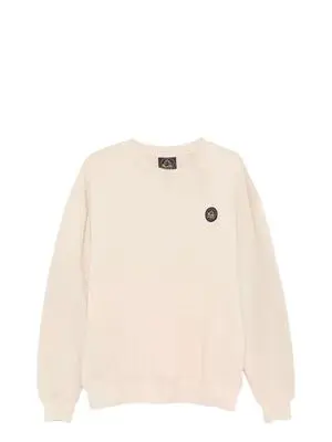 MAUNA KEA Crew-neck Sweatshirt With Logo Patch - Neutrals