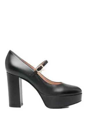 GIANVITO ROSSI 105mm Platform Strap Pumps - Black