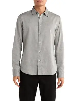 Rag & Bone Tomlin Cotton Dobby Button-up Shirt - Chalk