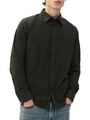 Rag & Bone Tomlin Cotton Dobby Button-up Shirt - Forgreen