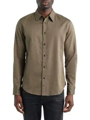 Rag & Bone Tomlin Cotton Dobby Button-up Shirt - Sage