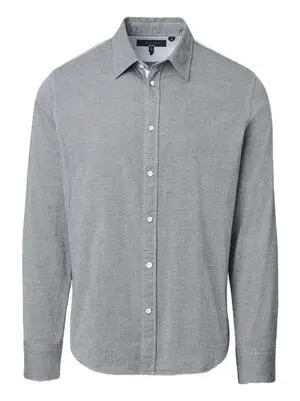 Rag & Bone Tomlin Cotton Dobby Button-up Shirt - Skyblue