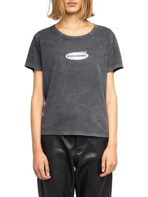 Zadig&Voltaire Alys Crystal Logo T-Shirt Black