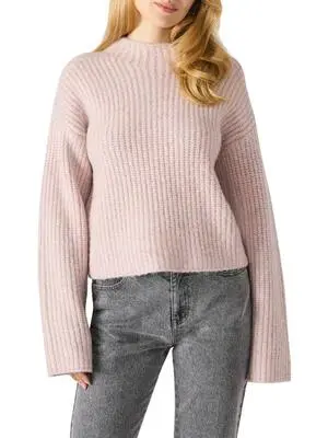 STEVE MADDEN Klara Ribbed Mock Neck Sweater