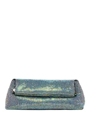 Dolce Vita Akila Crystal Mesh Foldover Clutch - Blue
