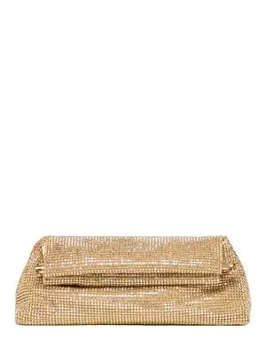 Dolce Vita Akila Crystal Mesh Foldover Clutch - Gold