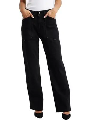 Warp + Weft High-waist Relaxed Straight Leg Utility Jeans - Ventura