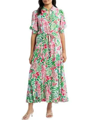 Lilly Pulitzer® Larkyn Midi Shirtdress - Multi Glowing Gardens