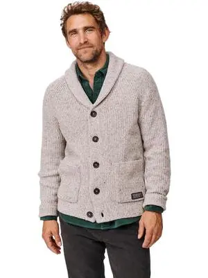 AUBIN Studham Shawl Collar Cardigan Light Grey